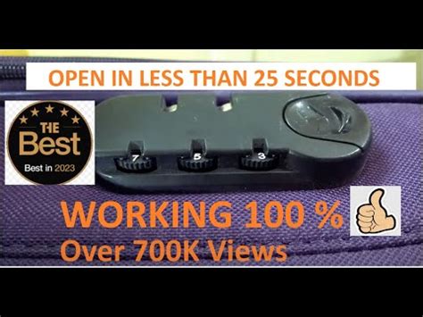 How To Unlock Suitcase Combination Lock Whose Password Has Been