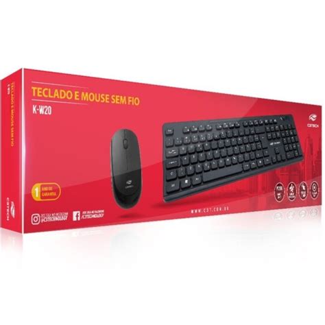 Teclado E Mouse Sem Fio C Tech