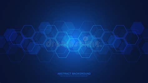 Abstract Background With Geometric Shapes And Hexagon Pattern Vector Illustration For Medicine