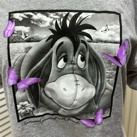 Disney Tops Disney Store Eeyore Purple Butterfly Surround Yourself With Friends Shirt M