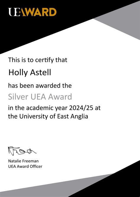 Completing The Uea Silver Award This Academic Year Has Given Me The