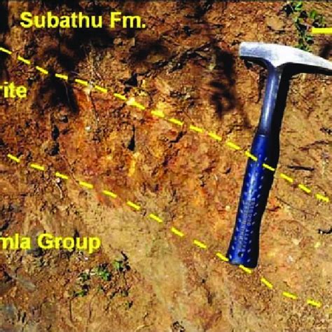 A Splintery Shale Of Subathu Formation Surla B Fracture Filling