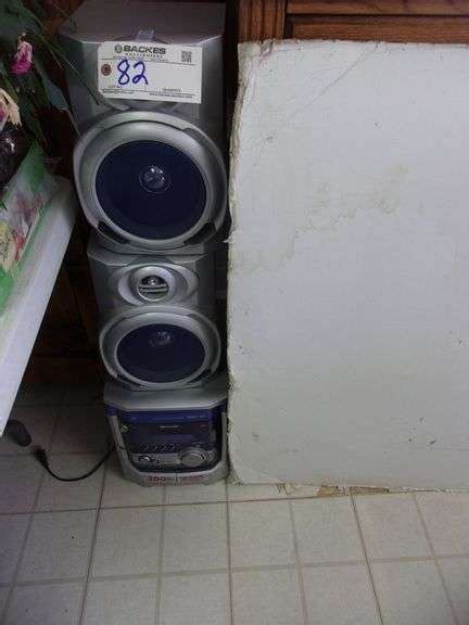 Sharp Cd Stereo And Speakers Backes Commercial Auctioneers