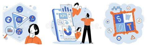 Analysis Tool Information Management Ensures Dataccuracy And Accessibility Stock Vector