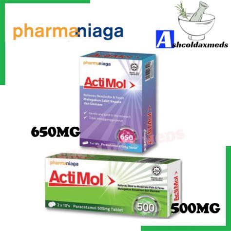 PARACETAMOL ACTIMOL 500MG 650MG TABLETS 10S STRIP PAIN FEVER