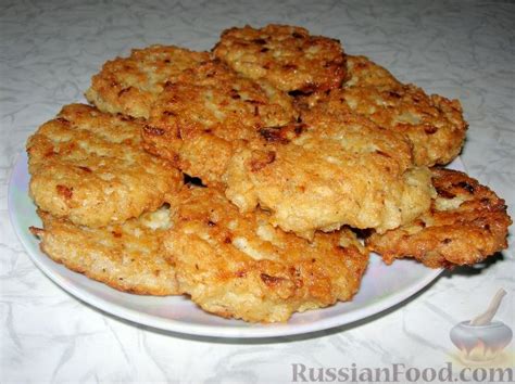Рецепт: Оладьи из овсяных хлопьев на RussianFood.com