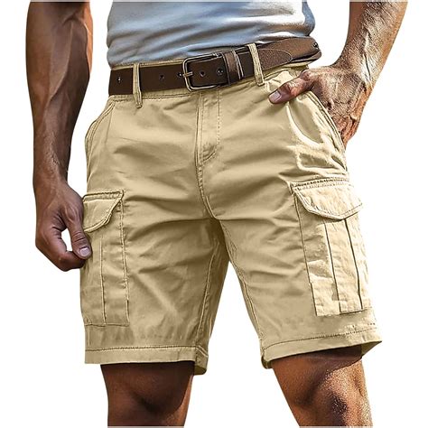 Dovford Cargo Shorts For Men 5 Inch Relaxed Fit Zipper Fly Quick Dry