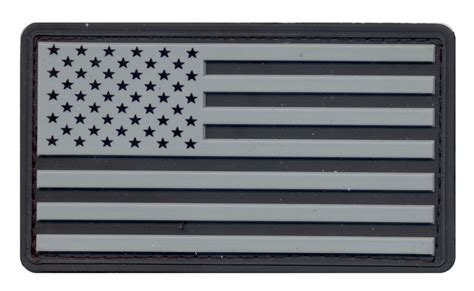 Shop Us Flag Pvc Patch Blacksilver Fatigues Army Navy Gear