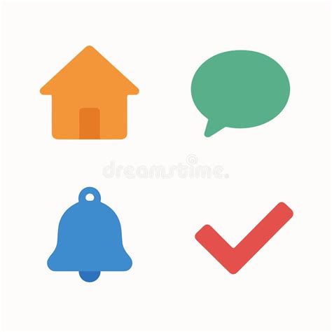 Simple Flat Style User Interface Element Basic Symbol Icon Set Stock