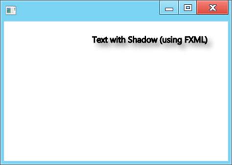 Java Buddy Drop Shadow On Text Using Fxml
