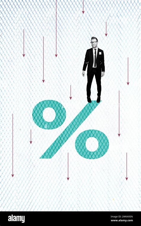 Vertical Creative Collage Poster Standing Upset Businessman Guy