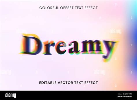 Editable Text Effect Vector Template Colorful Offset Font Typography Stock Vector Image And Art