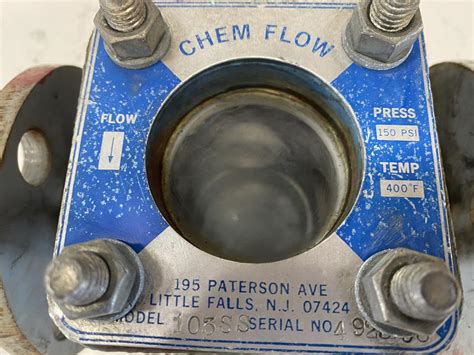 Chem Flowtronics 1 Flanged 3 Way Sight Flow Indicator W Drip Tube 103ss