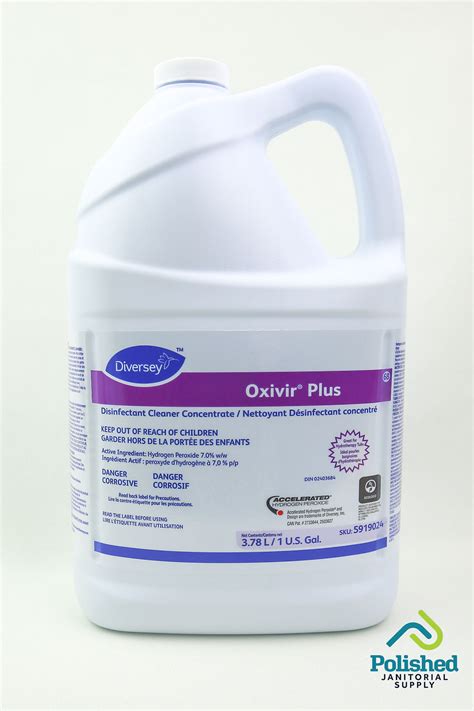 Diversey Oxivir Plus Cleaner And Disinfectant Polished Janitorial