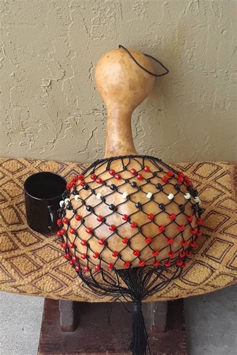 Axatse Large Ewe Style Netted Gourd Rattle Free Domestic Etsy