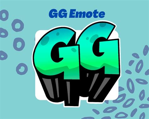 Good Game Gg Emote For Twitch Chats Etsy