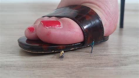 Giantess Crushes Tiny Men In Glossy Sandals Close Up Preview Youtube
