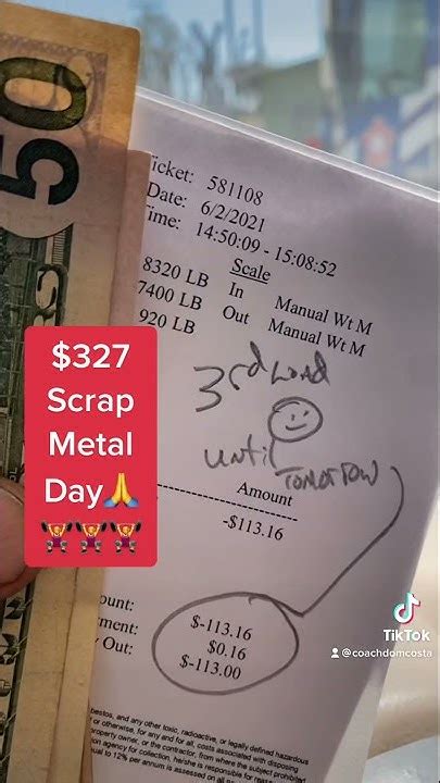 And Another 3 Loads Of Scrap Metal Pays Dollars Shorts