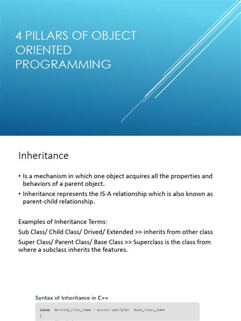 4 Pillars Of Object Oriented Programming Pdf Class Computer