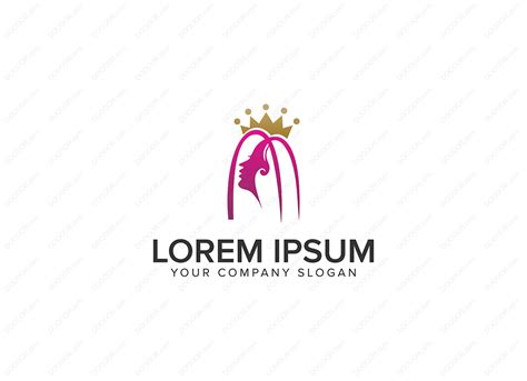 皇冠标志设计概念模板的美丽女人完全编辑美容会所LOGO设计