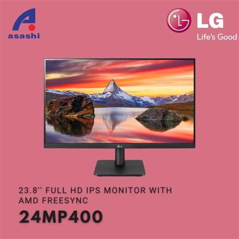LG 24MP400 23.8'' Full HD IPS Monitor with AMD FreeSync™ | Lazada