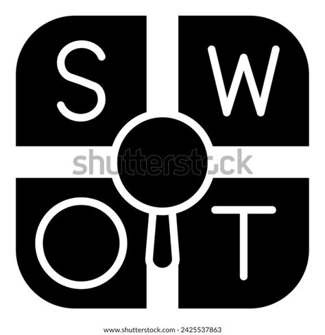 Swot Analysis Icon Line Vector Illustration Stock Vector Royalty Free