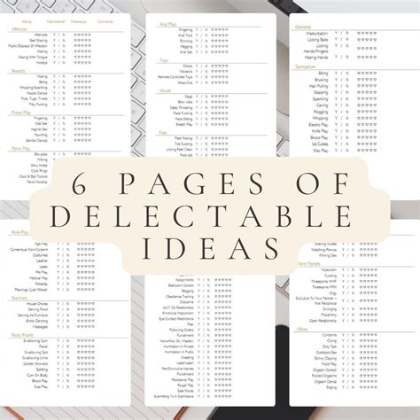 Printable Kink Negotiation Checklist Etsy