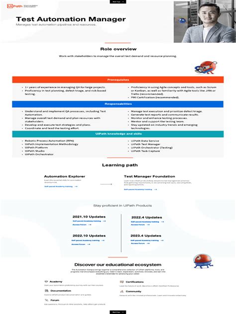 Test Automation Manager Pdf Automation Agile Software Development