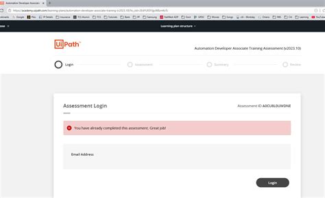 Assessment On Automation Developer Associate Training V2023 10 Seems Stuck Academy Feedback