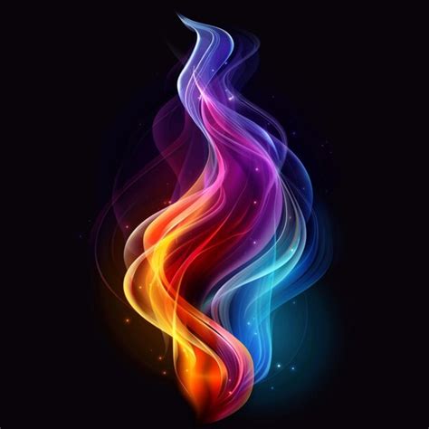Premium Photo Flame Shaped Colors Against A Black Background