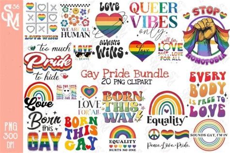 Gay Pride Clipart Png Graphics Bundle Bundle · Creative Fabrica