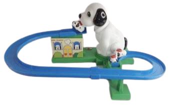 1970s Blue Box Puppy Go Round Previously Played With