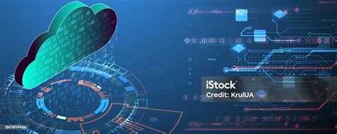 Cloud Computing Conceptabstract Connection Technology Background Hand