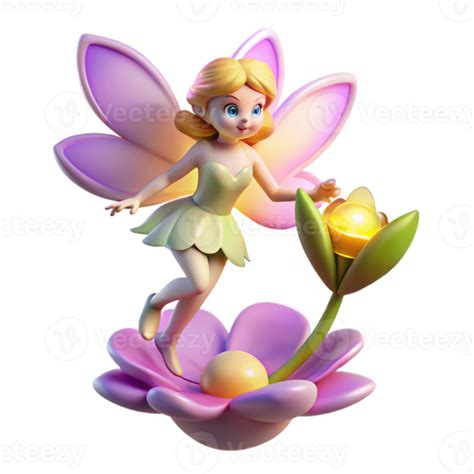 Extraordinary Rustic Cute Fairy 3d Render Detailed 56473909 Png