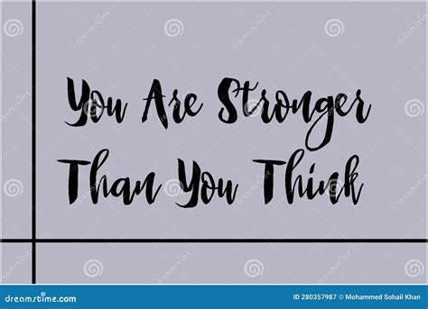 You Are Stronger Than You Think Bold Typography Text Lettering Quote
