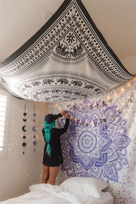 Pin By Elegant Home Decor On Bedroom Decoration Cheap Boho Bedroom Design Tapestry Bedroom