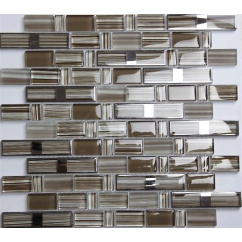 Dark Color Handpainted Linear Glass Tile