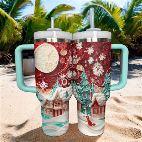 Christmas Village Custom Stanley Cup 40 Oz 30 Oz Tumbler With Handle