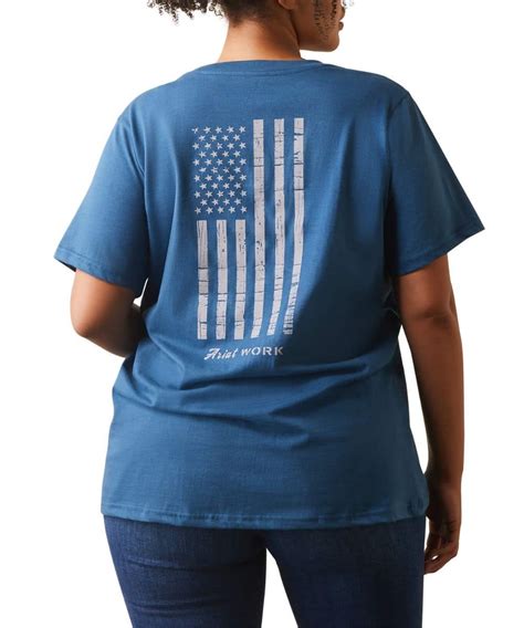 Ariat Womens Rebar American Flag Tee Cowpokes Work And Western