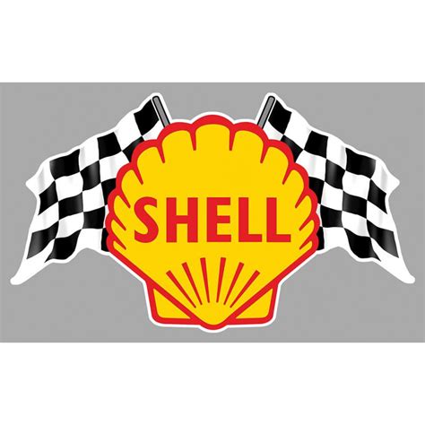 Shell Flags Laminated Decal Cafe Racer
