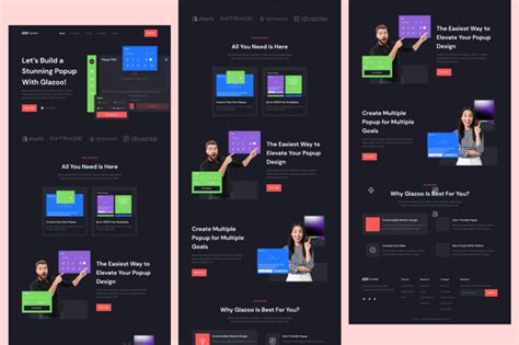 popup builder landing page websites ux and ui kits ft builder and real