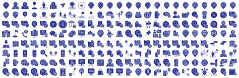Collection Of Icons Related To Map Pin And Location Navigation Including Icons Like Travel