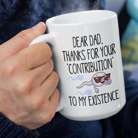Dear Dad Mug Funny Sperm Mug Funny Fathers Day Mug Etsy