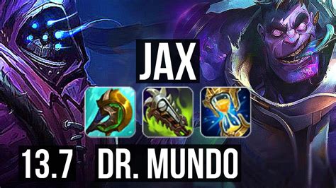 JAX Vs DR MUNDO TOP 3 2M Mastery 6 Solo Kills 900 Games 15 4 9