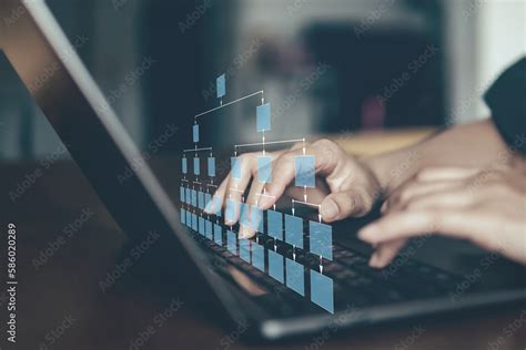 Poster Foto Business Process And Automate Workflows With Flowcharts