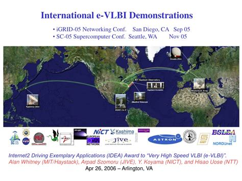 ppt e vlbi creating a global radio telescope array via high speed