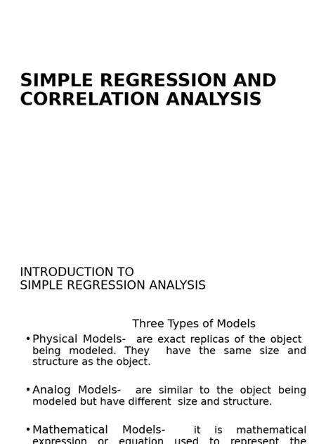 Simple Regression And Correlation Analysis Pdf Errors And Residuals