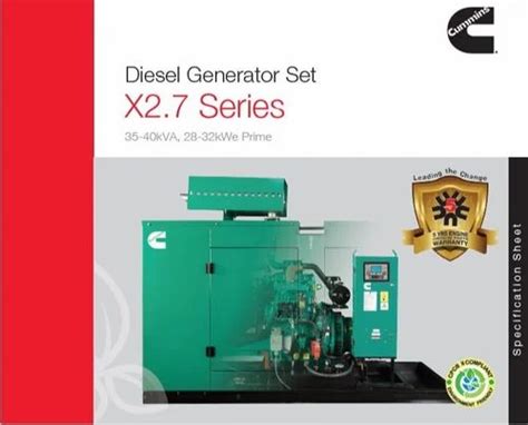 28 Kw Jakson Cummins 35 Kva Silent Dg Set Phase 03 Phase At Rs 450000