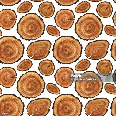 나무 컷이있는 매끄러운 패턴 환경 친화적 인 나무 배경입니다 나무의 질감이있는 수채화 그림 자연 그루터기 나무 나무꾼 갈색 0명에 대한 스톡 벡터 아트 및 기타 이미지