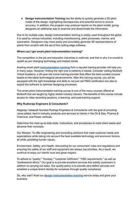 Ppt Why Is Smart Plant Instrumentation Training Important For Every Company Powerpoint